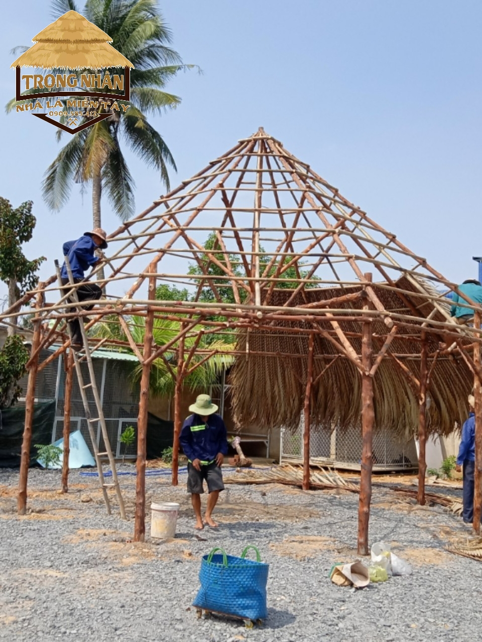 Làm chòi lá đơn giản, tiết kiệm và đẹp mắt